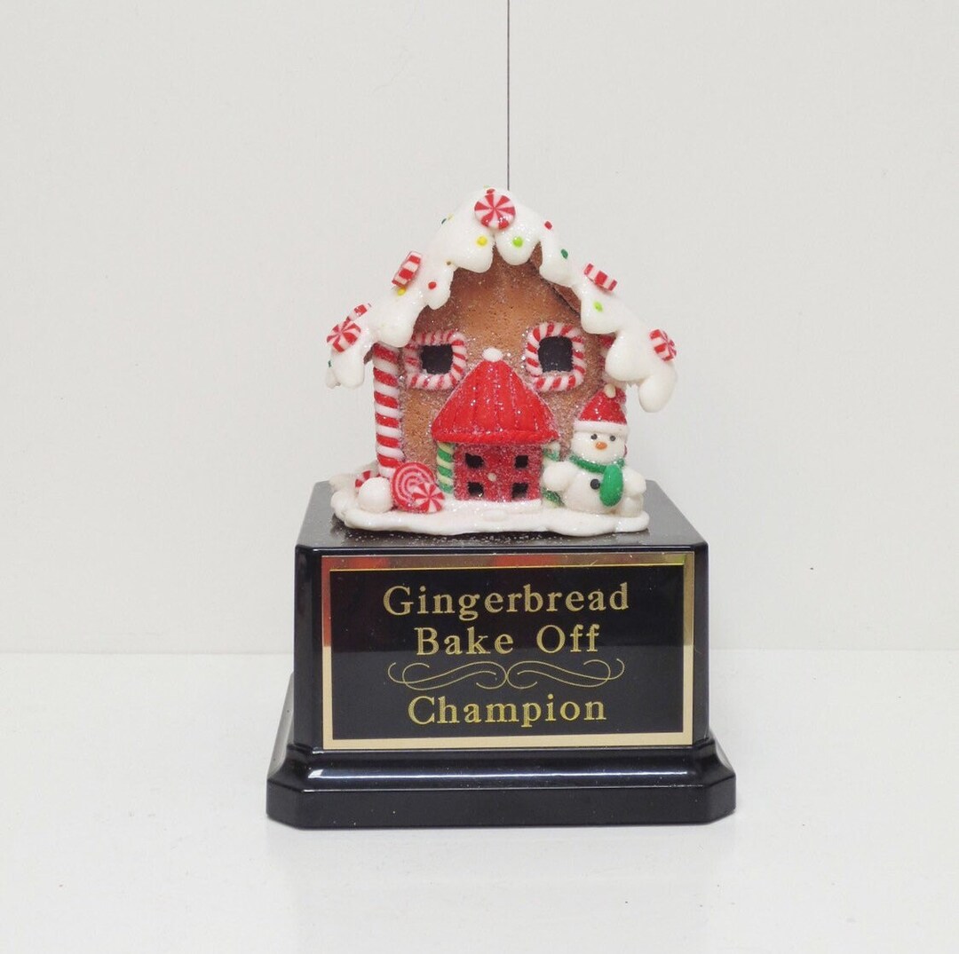 Gingerbread House Cookie Bake off Trophy Ugly Sweater Trophy Contest ...