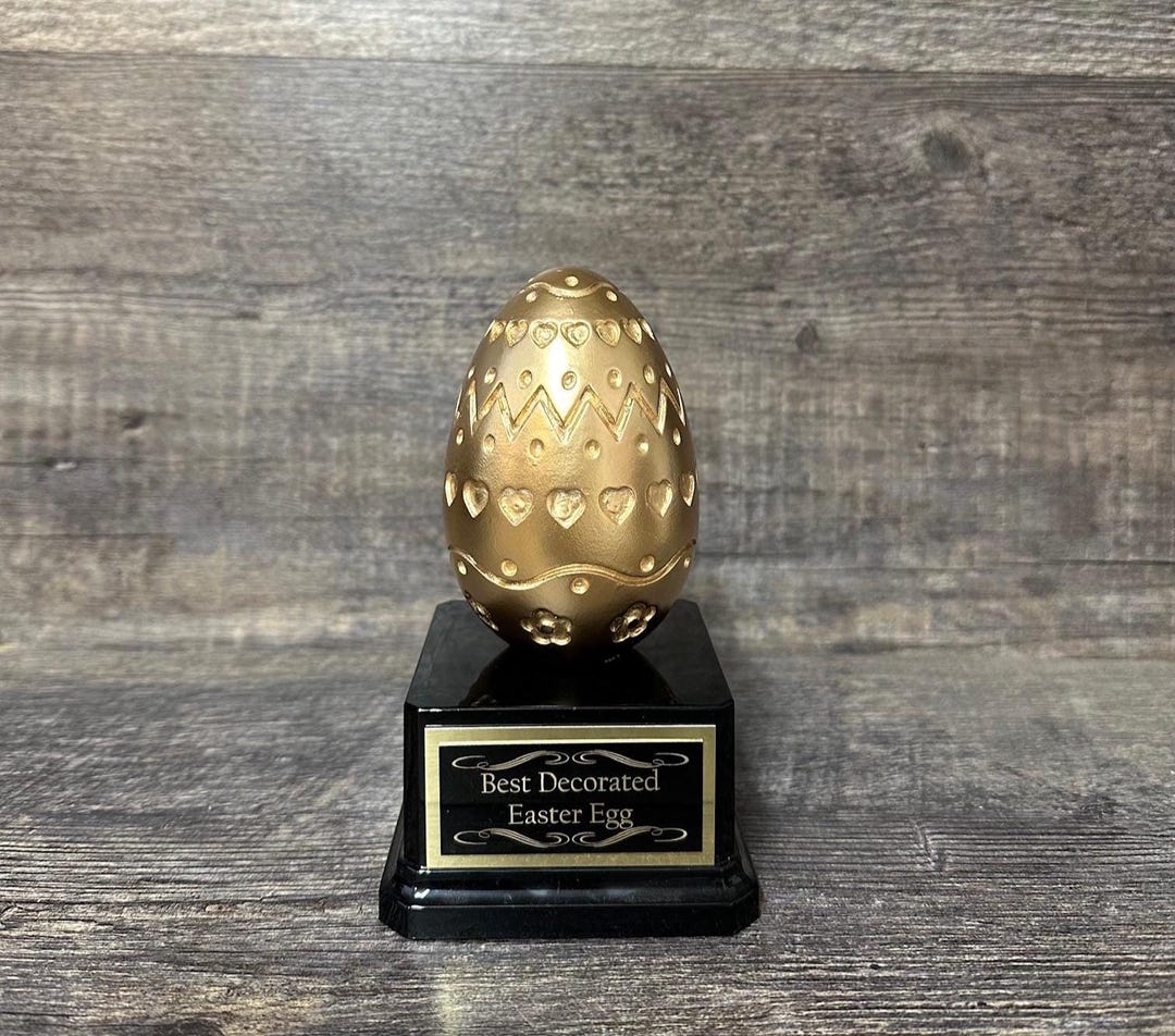 Funny Golden Egg Trophy – EGGCELLENT Job Award | Corporate Gift ...