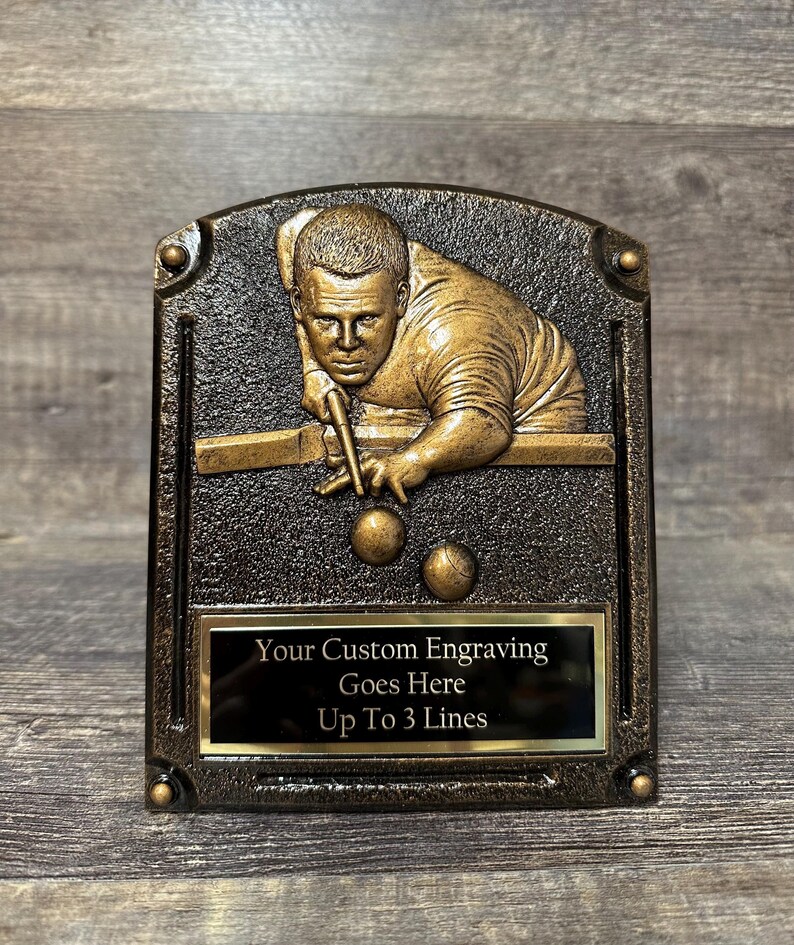 Pool Trophy Plaque Champion Pool Plaque Award Personalized Trophy Funny ...