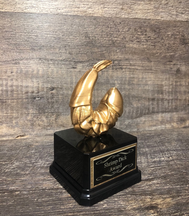 Funny Shrimp Dick Trophy Ball Buster Award Loser Sacko Trophy Etsy