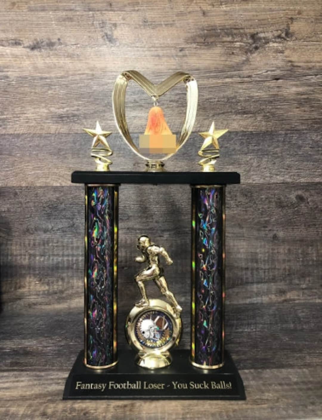 Fantasy Football Loser Trophy You Suck Balls Last Place FFL Sacko ...