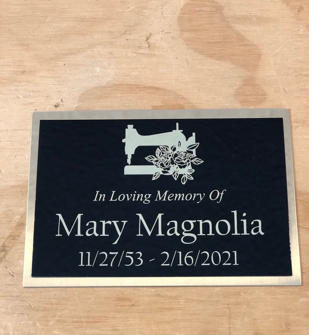 Custom Engraved Name Plate Cremation Urn SEWING MACHINE Memorial Urn ...