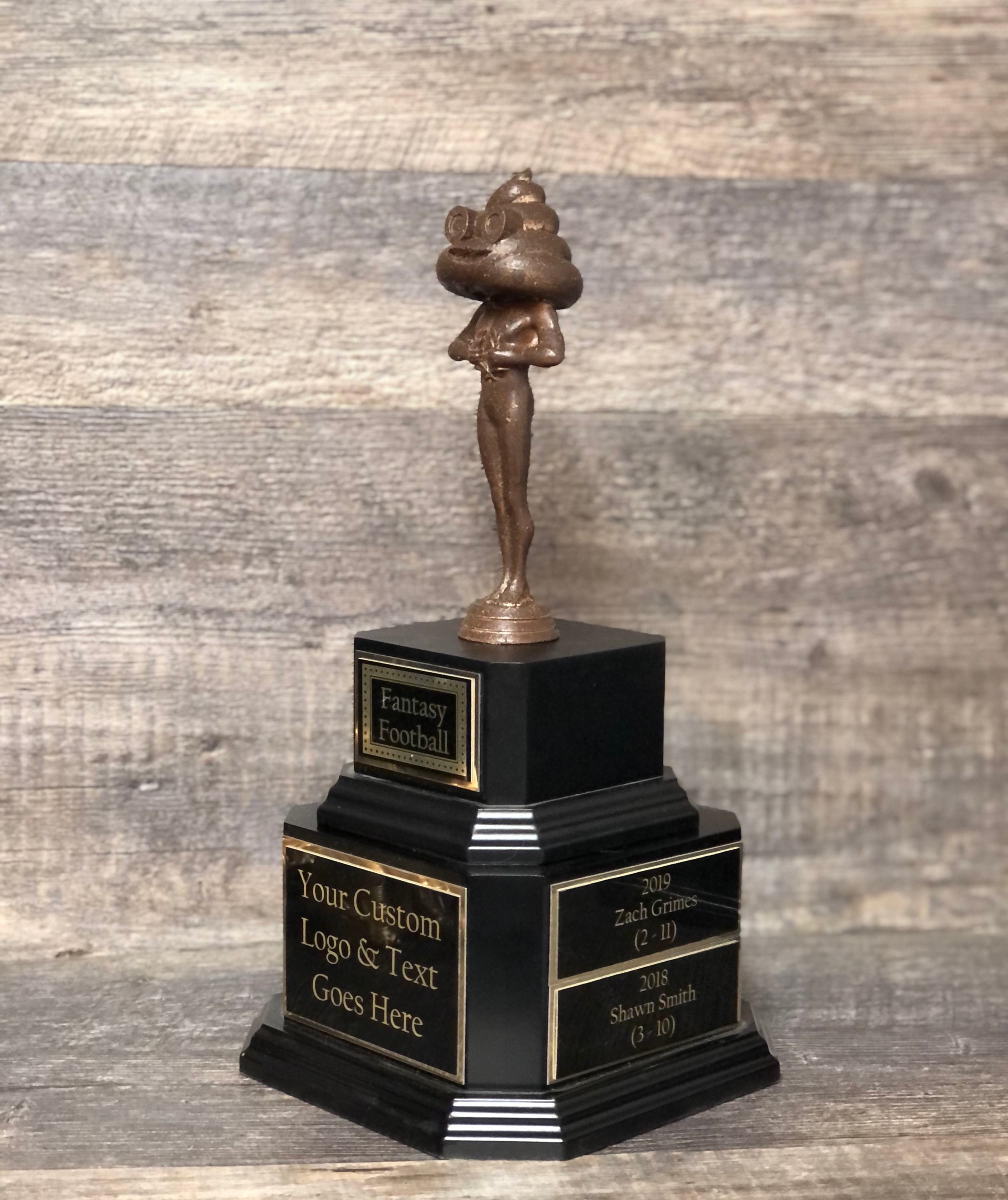 FFL Perpetual Funny Trophy Shit Head or Poop Head Award Full - Etsy