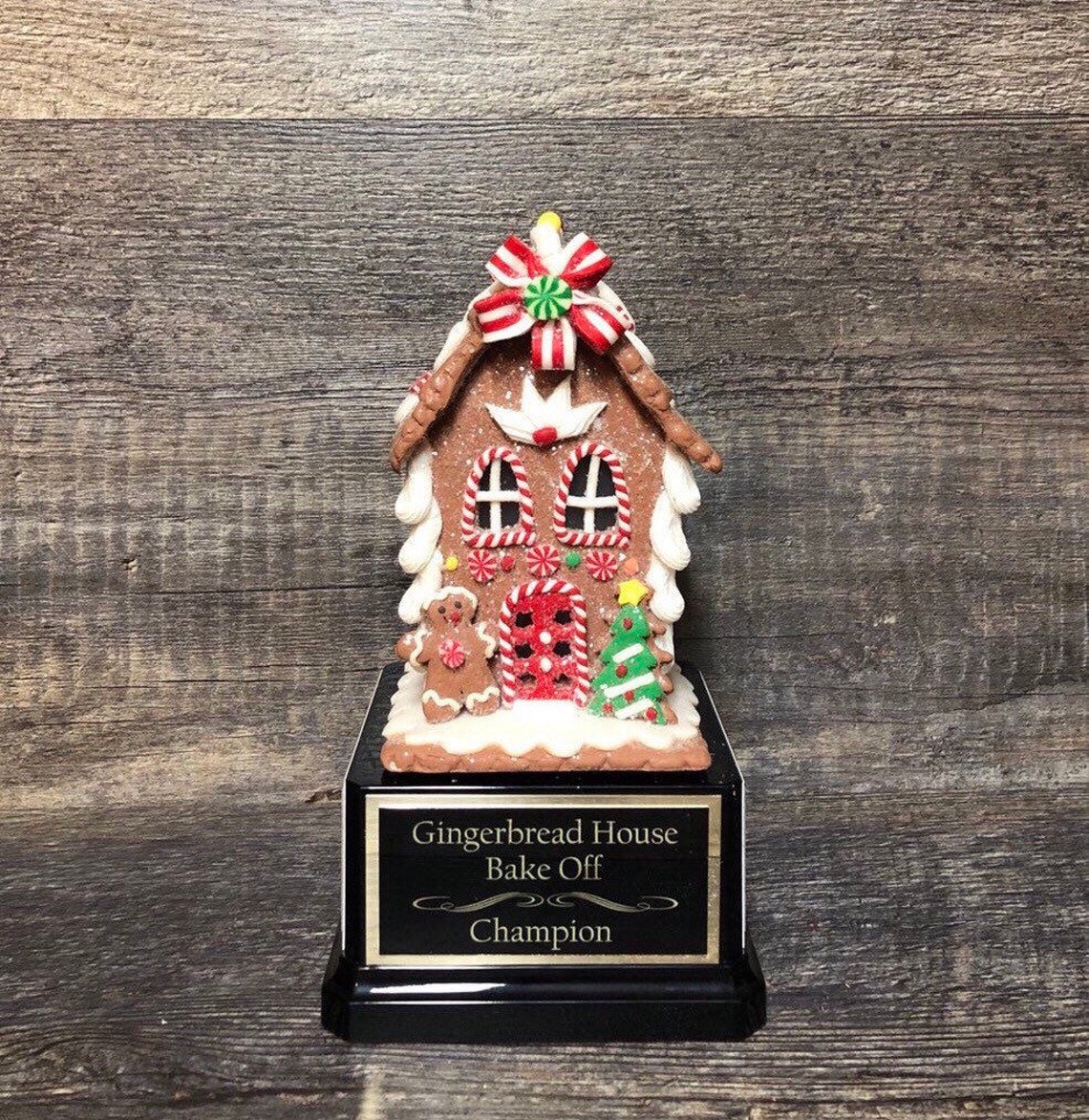 Gingerbread House Cookie Bake off Trophy 8 Med Size Ugly - Etsy