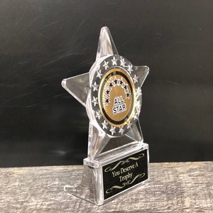 Personalized Mini Star Trophy You Deserve A Trophy Best Boss Trophy ...