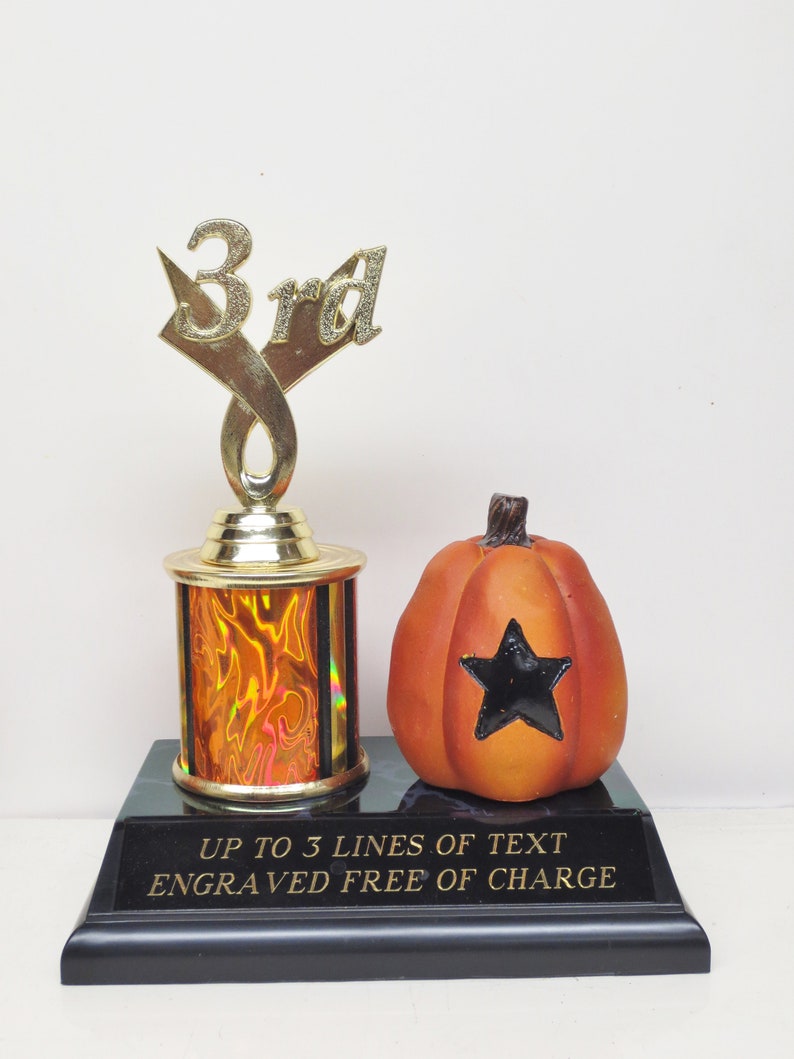 Halloween Trophy Trophies Pumpkin Carving Contest Best Costume - Etsy