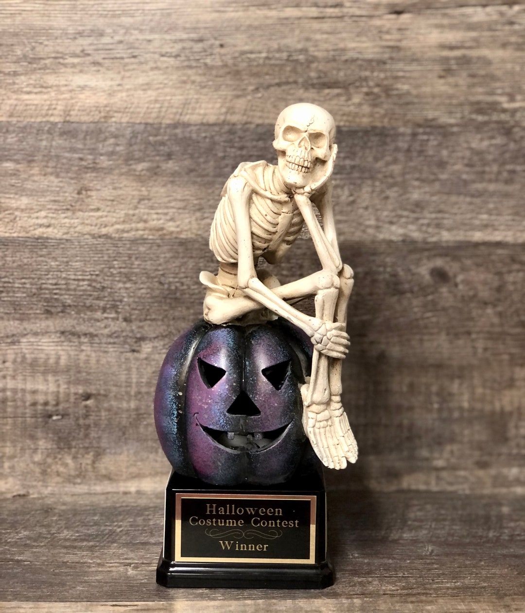 Halloween Trophy Skeleton Thinker Scariest Costume Contest Best Costume ...