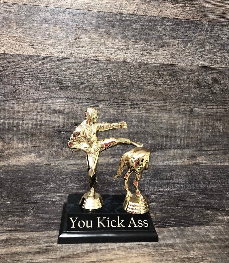 You Kick Ass Funny Trophy Karate Trophy Jack Ass Horses Rear - Etsy
