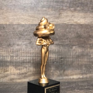 XL Golden Shit Head Fantasy Football League LOSER Funny Trophy Poop ...