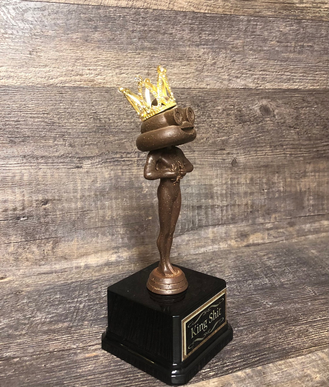 Funny Trophy King Shit Head or Poop Head Award Full of Shit - Etsy