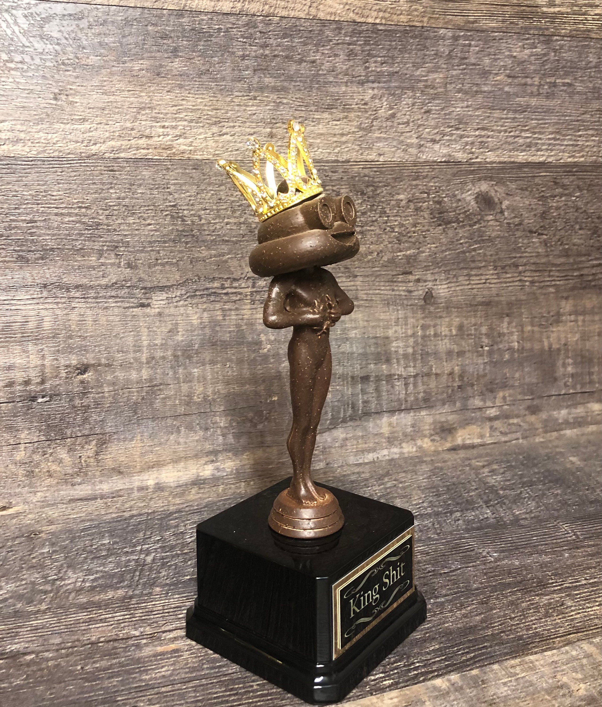 Funny Trophy King Shit Head or Poop Head Award Full of Shit - Etsy