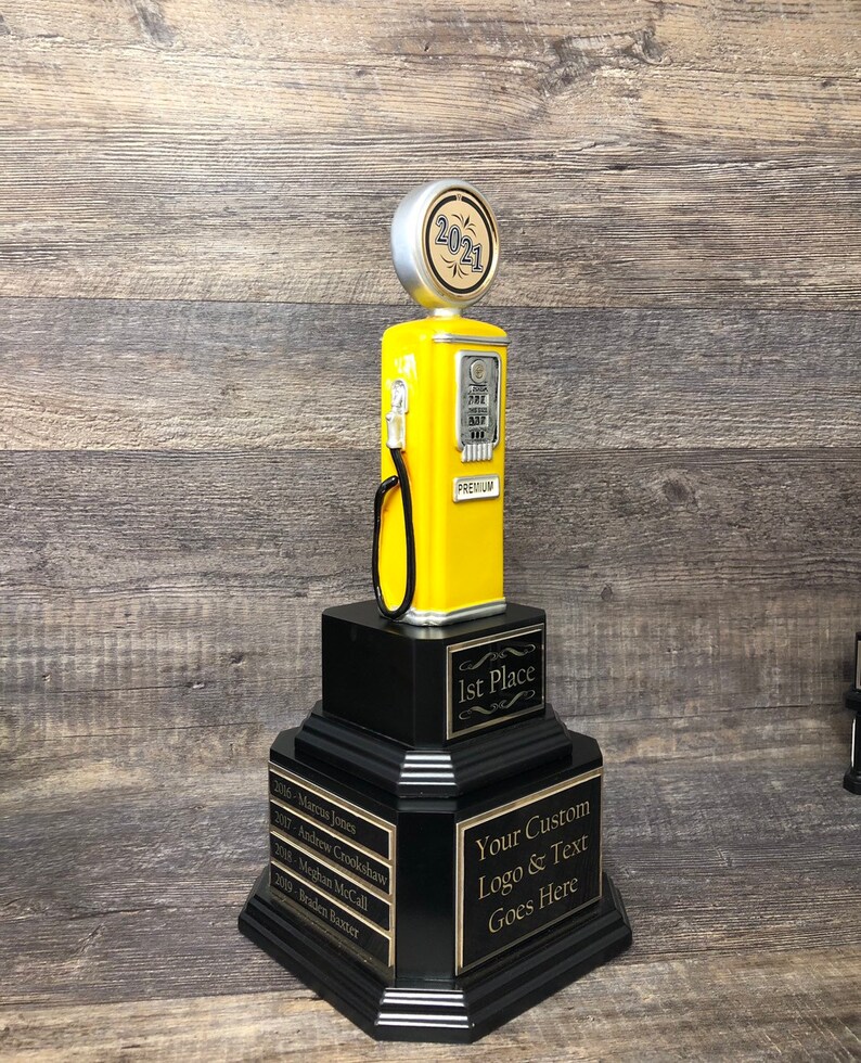 Car Show Perpetual Trophy Racing Trophy Gas Pump Hot Rod Trophy Award ...