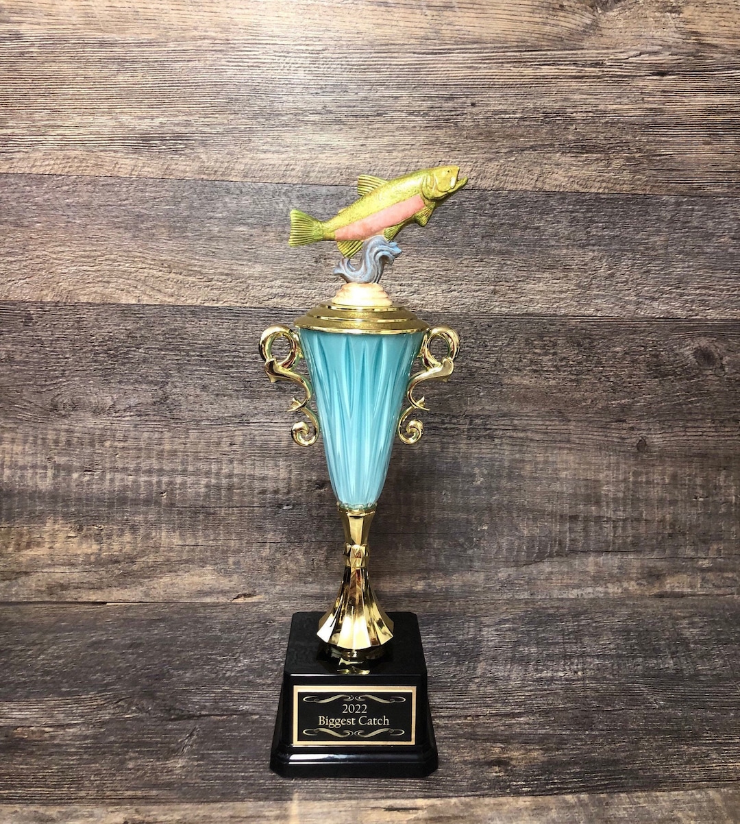 Fishing Trophy Award Funny Trophy Biggest Trout Tournament Derby Trophy ...