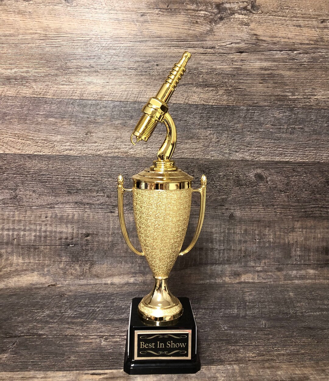 Car Show Trophy Spark Plug 16" Racing Trophy Plastic Cup & Spark Plug ...