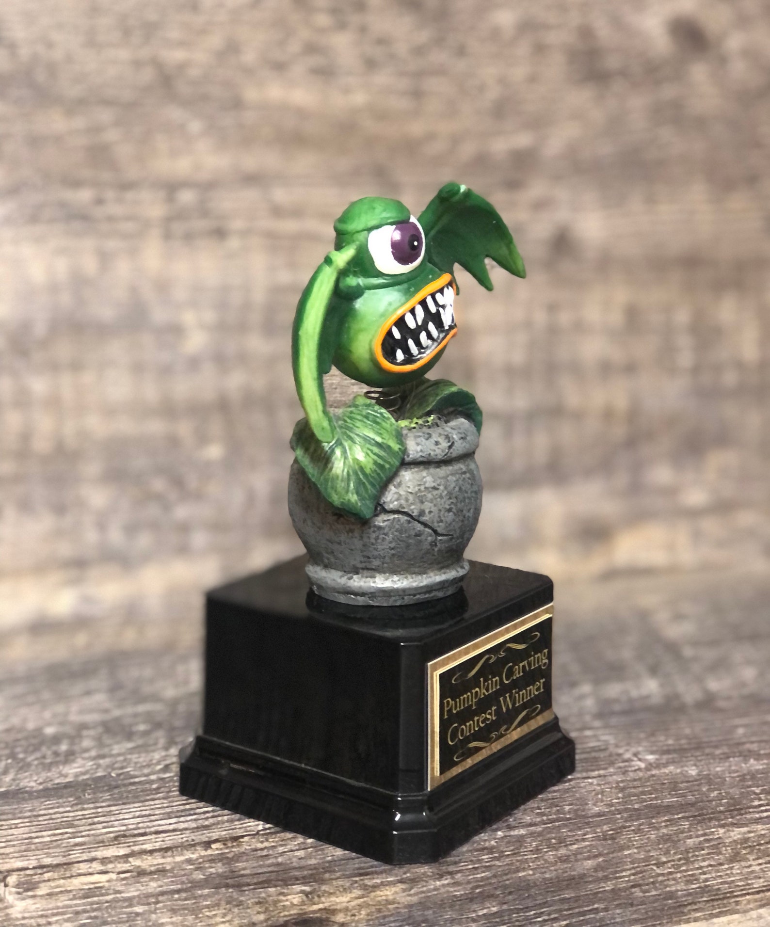 Halloween Trophy Creepy Winged Plant Bobble Head Halloween - Etsy