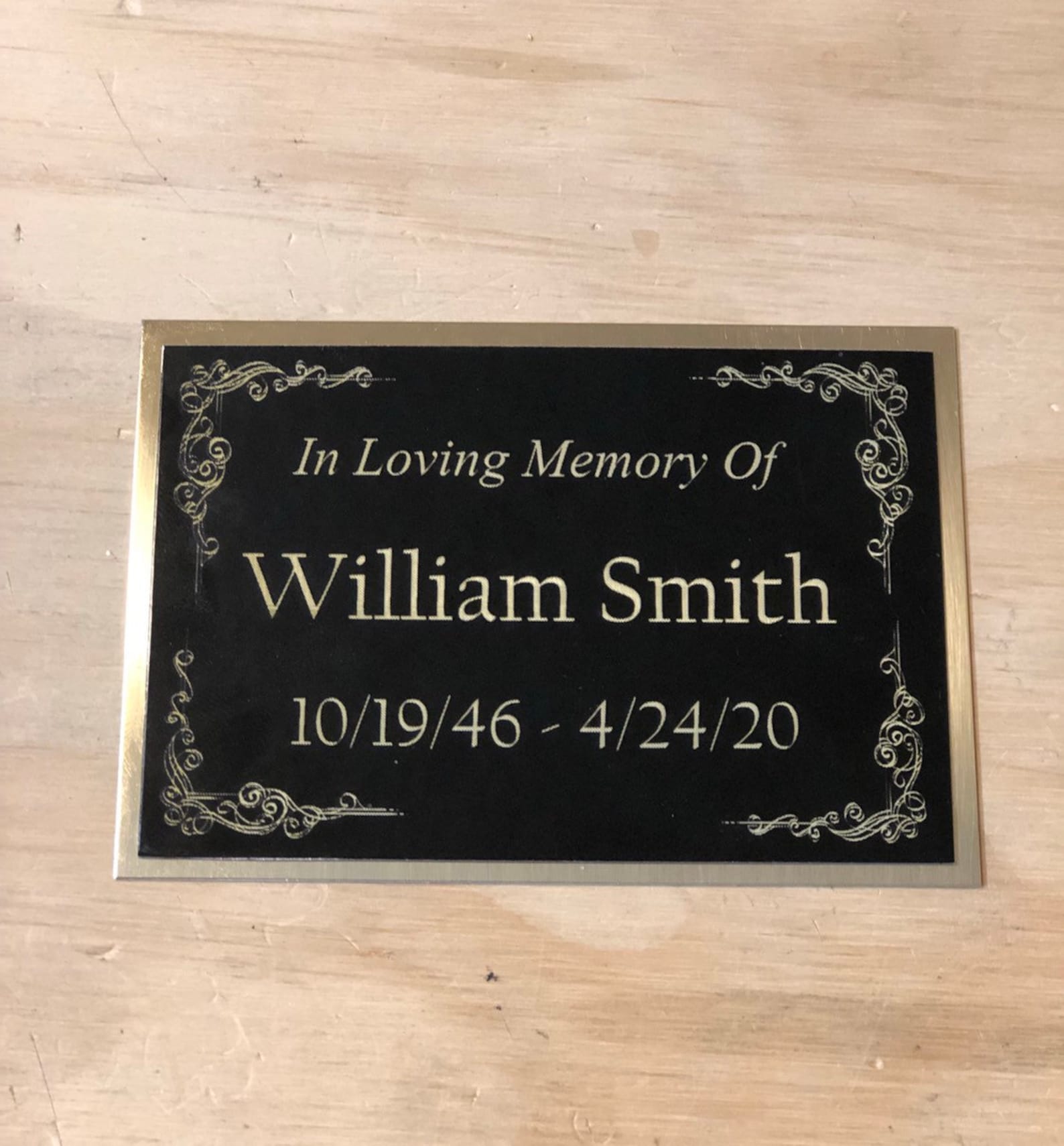 Urn Plaque Custom Engraved Name Plate for Cremation Urn - Etsy