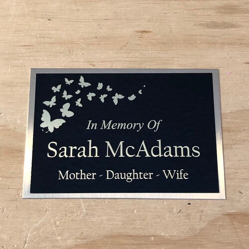 Cremation Urn Name Plate Custom Engraved Memorial Urn Tag - Etsy