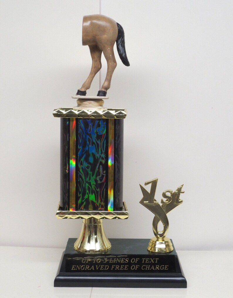 Horse's Rear / Biggest Ass Award Funny Trophy Fantasy Football League ...