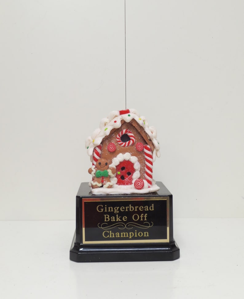 Gingerbread House Cookie Decorating Champion Bake off Trophy Ugly ...