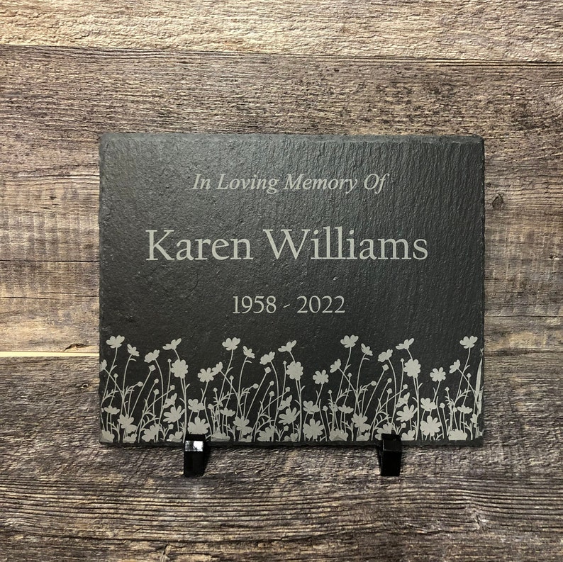 Memorial Stone Memory Stone Slate Remembrance Custom Engraved WILD ...