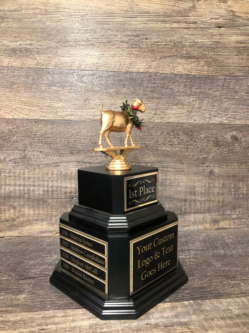 GOAT Trophy Greatest of All Time Perpetual Gold Goat Trophy - Etsy