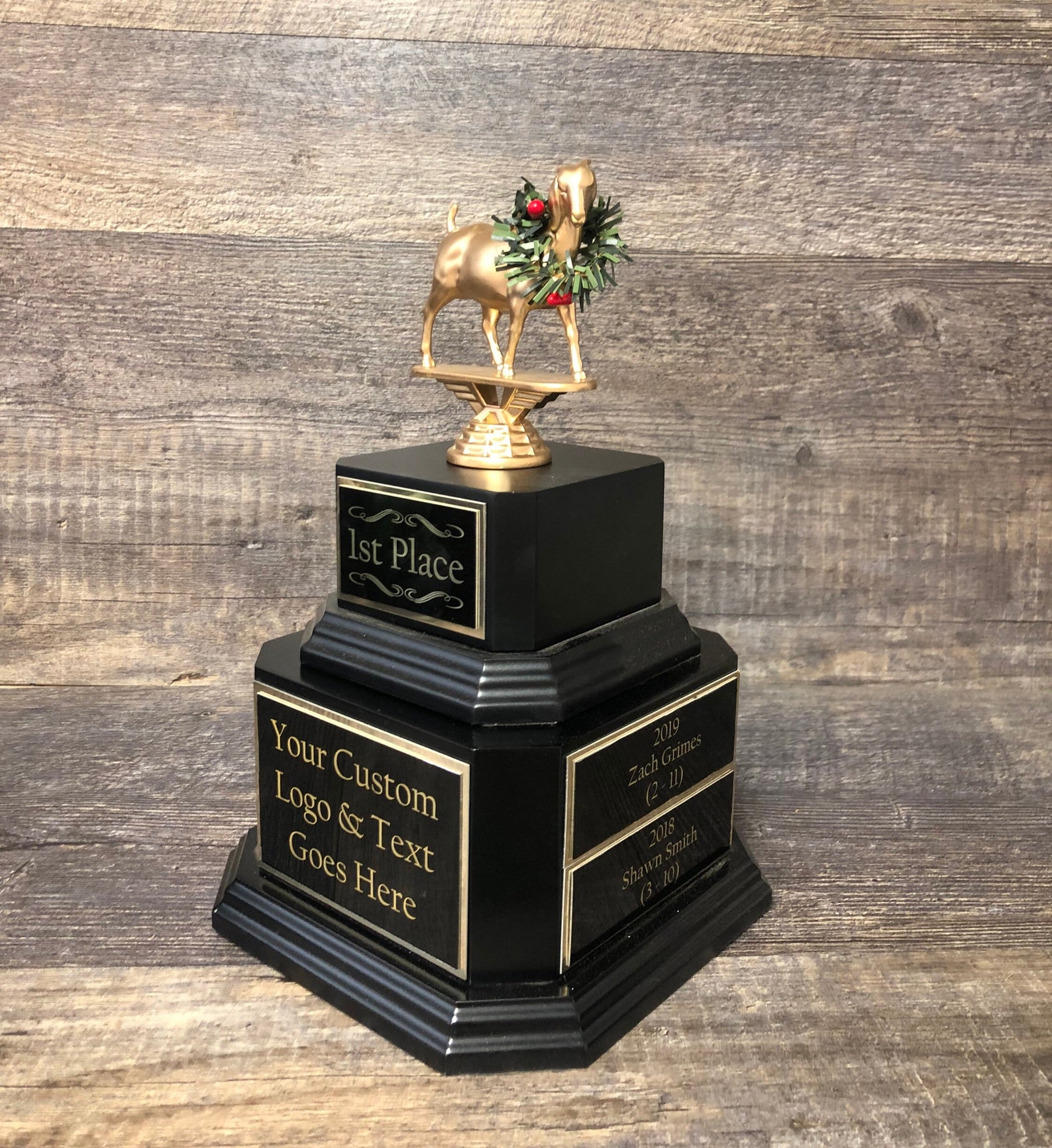 GOAT Trophy Greatest of All Time Perpetual Gold Goat Trophy Achievement ...