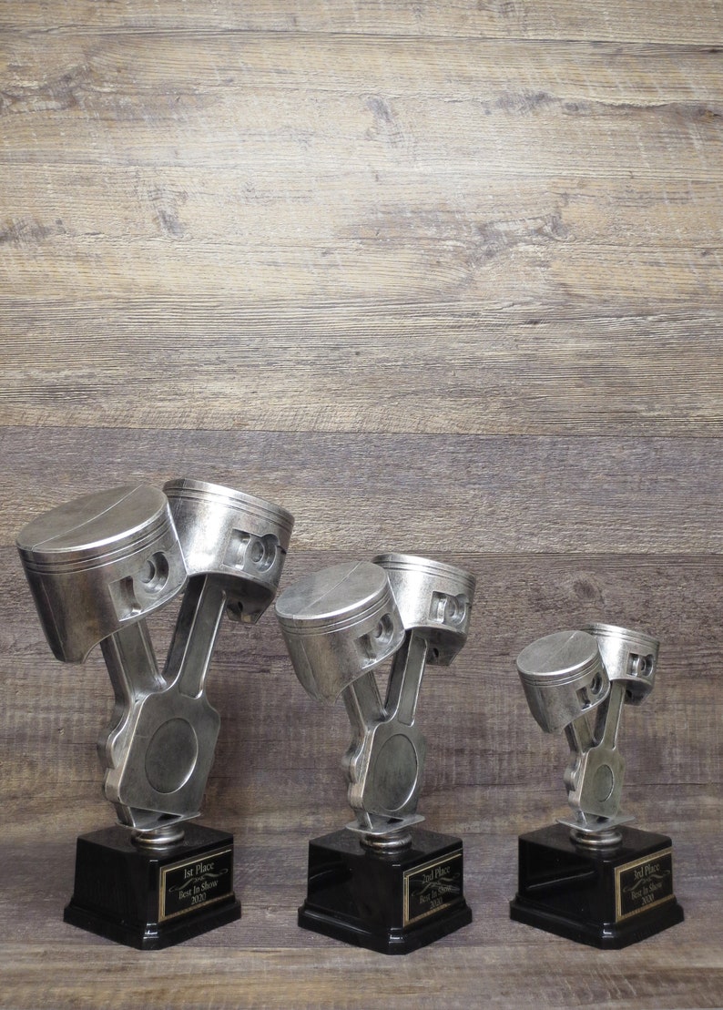 Car Show Trophies Set of 3 Custom Rods & Pistons Hot Rod Racing Trophy ...