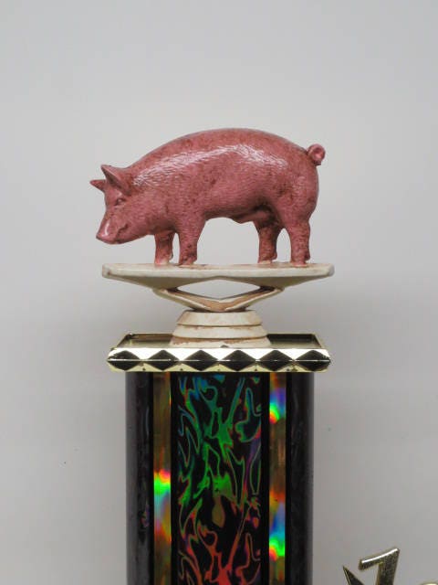 BBQ Trophy Best BBQ Cook off Trophies Ribs Pork Pig Trophy | Etsy