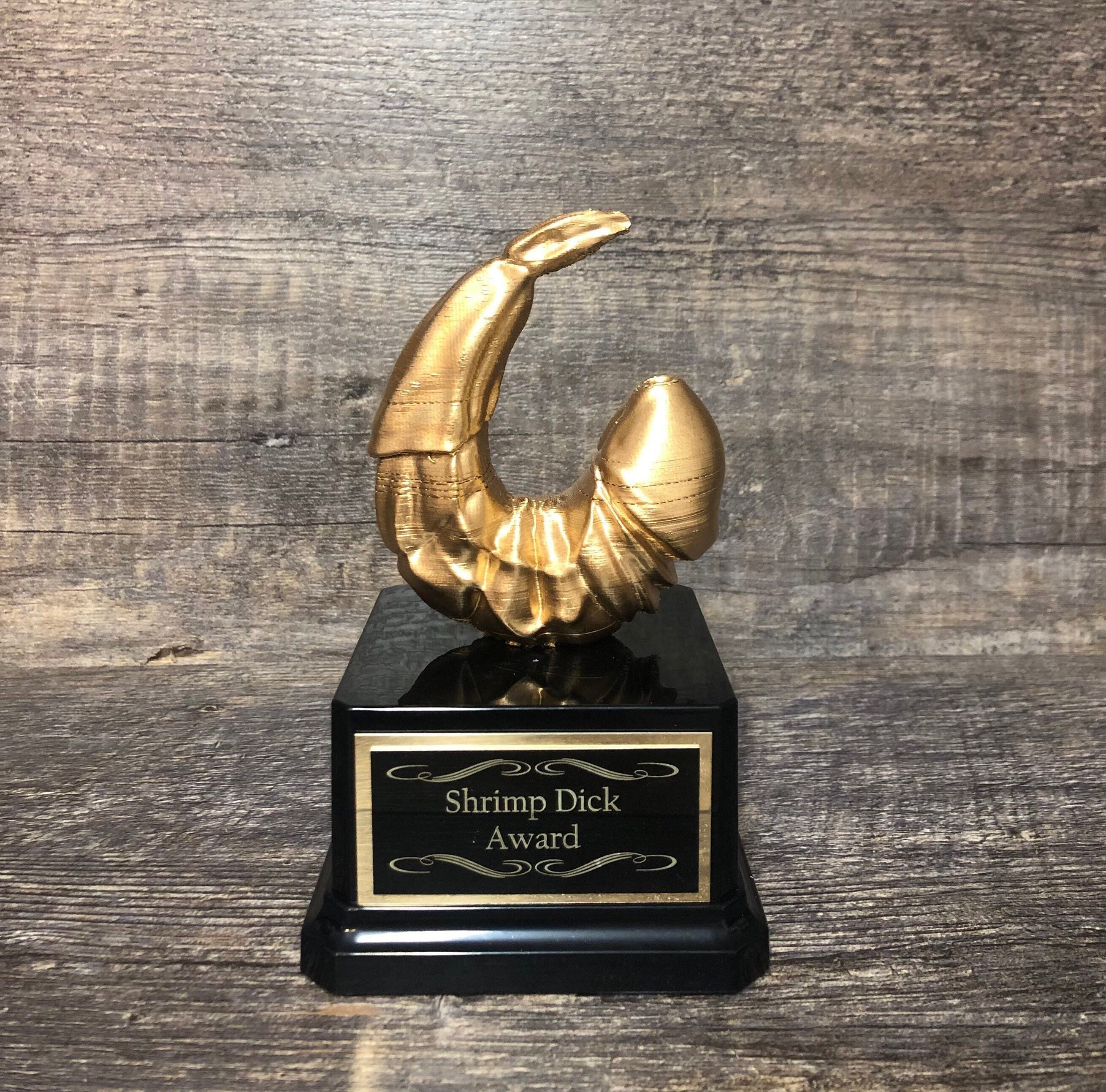Funny Shrimp Dick Trophy Ball Buster Award LOSER Sacko Trophy FFL Last ...