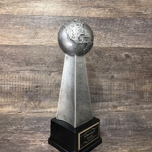 World Globe Trophy Global Achievement Trophy Personalized You Mean the ...