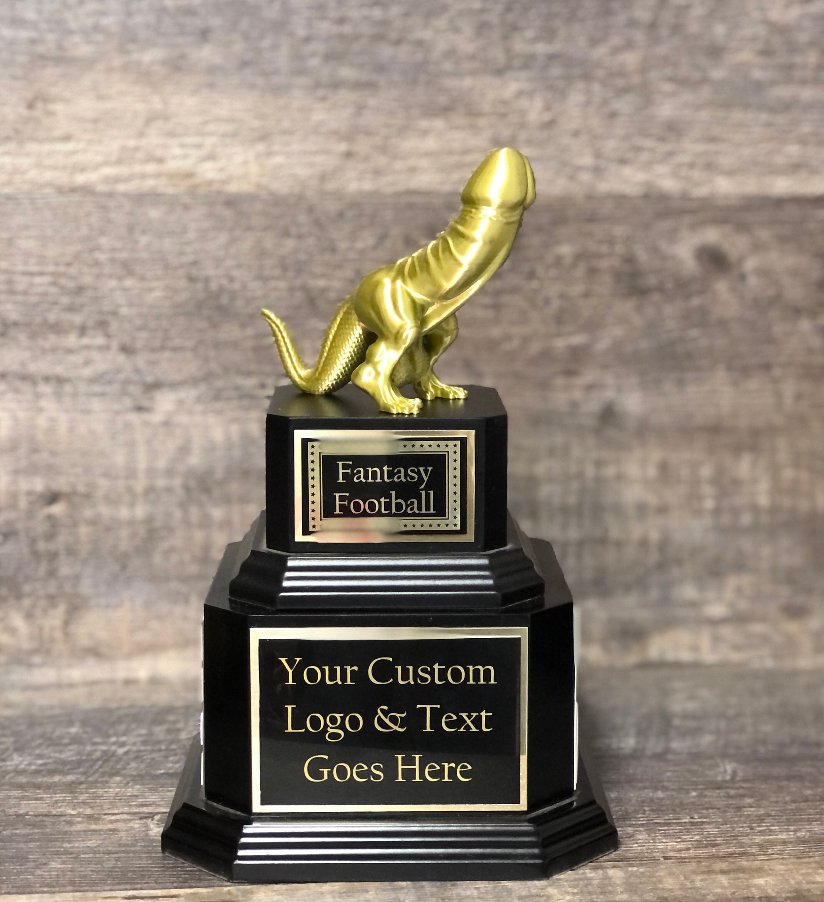 FFL Golden Dickasaurus LOSER Trophy Fantasy Football Loser Trophy Funny ...
