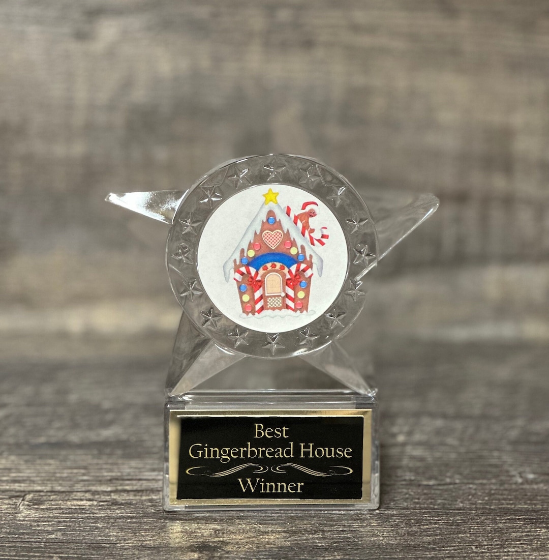 Economy Gingerbread House Trophy Ugly Sweater STAR Trophy Best ...