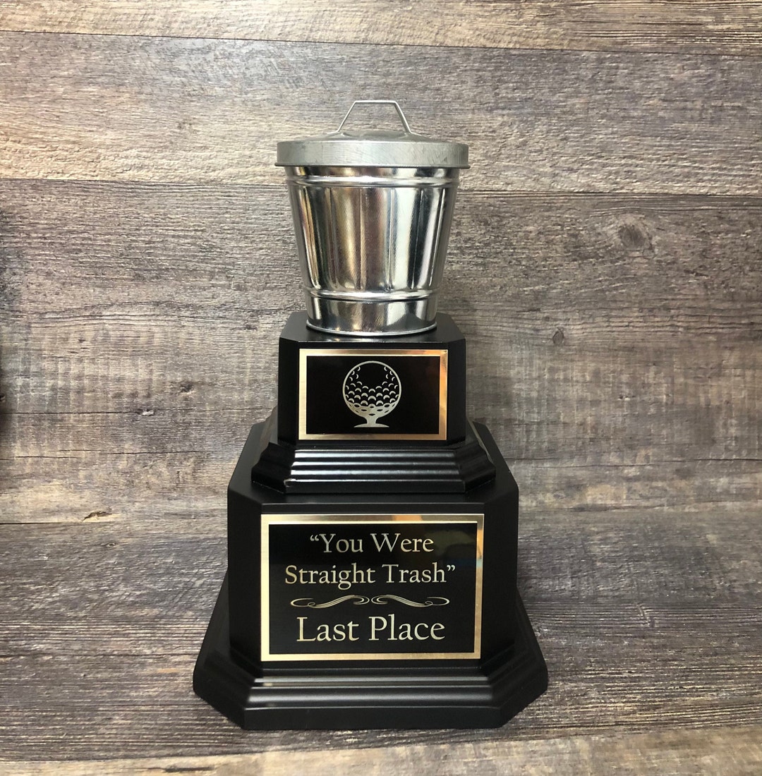Trash Talker Perpetual Golf Loser Trophy Guys Weekend Worst Score Over ...