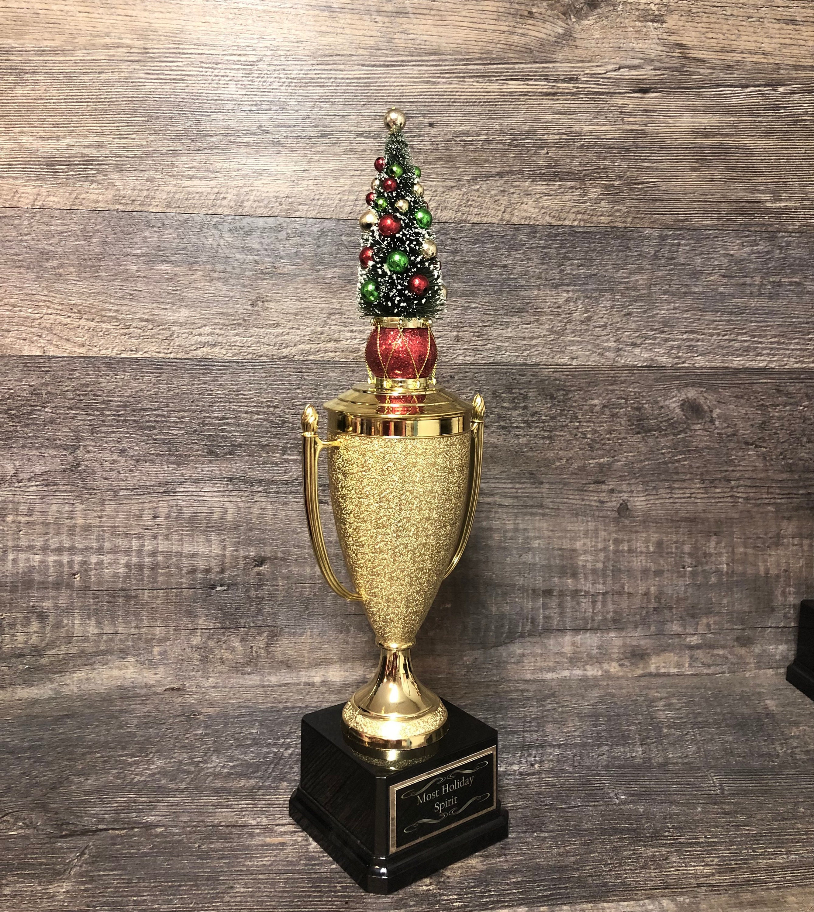 Best Decorated Tree or House Most Holiday Spirit Christmas Trophy Ugly ...