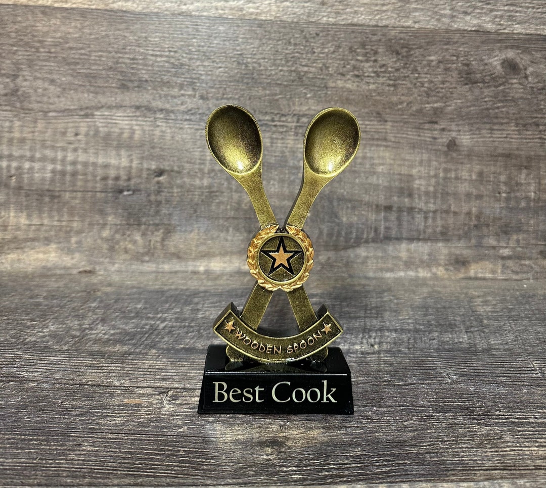 Wooden Spoon Trophy Bake off Trophy Baking Competition Trophy Best Cook ...