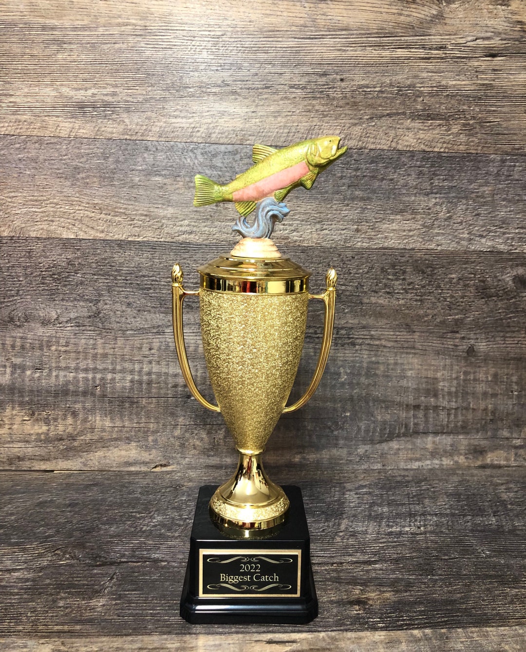 Fishing Trophy Award Funny Trophy Biggest Trout Tournament Derby Trophy ...