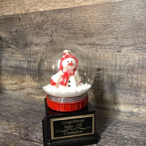 Ugly Sweater Trophy Snowman Snow Globe Trophy Best Snowman Gingerbread ...