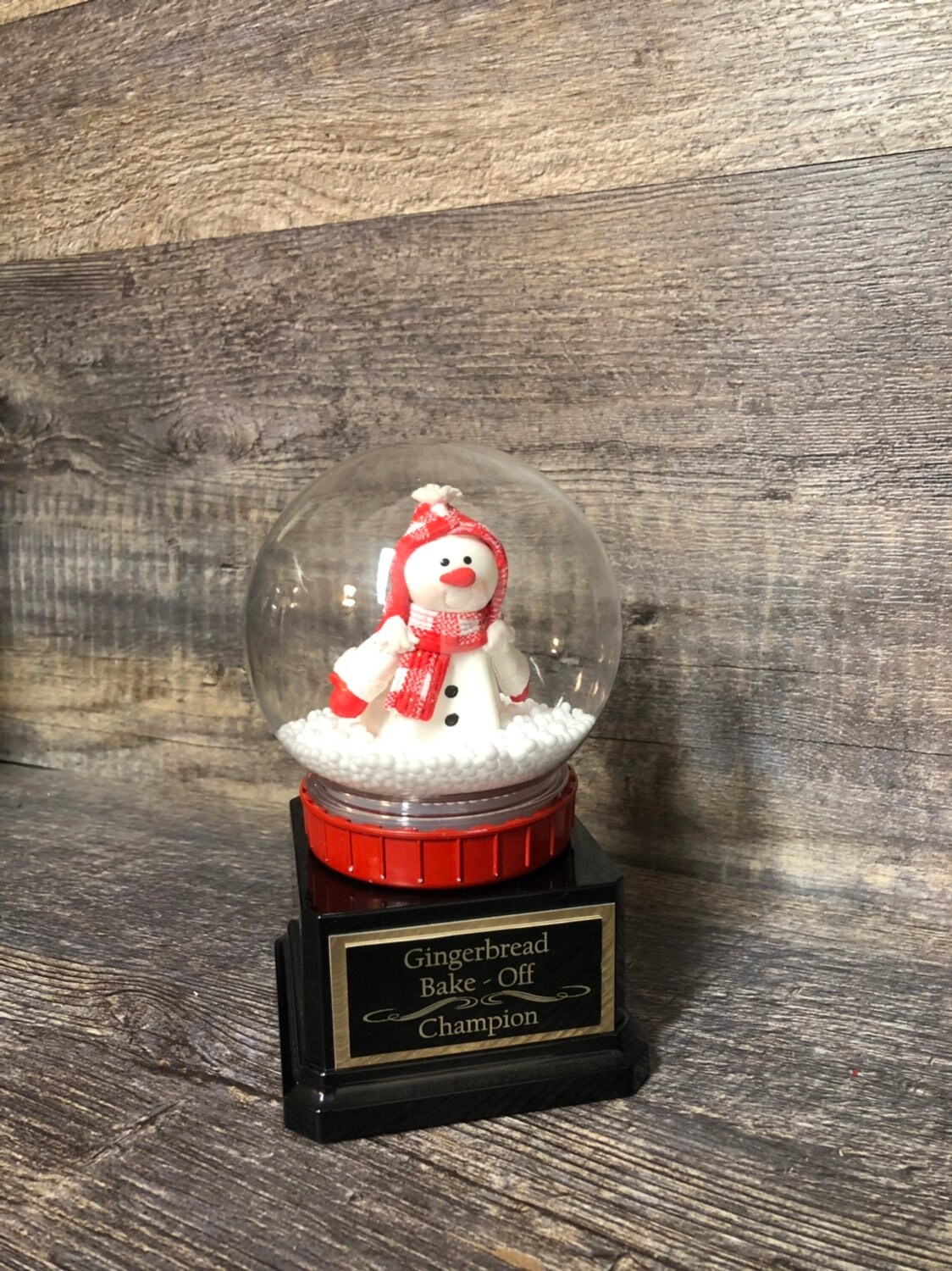 Ugly Sweater Trophy Snowman Snow Globe Trophy Best Snowman Gingerbread ...