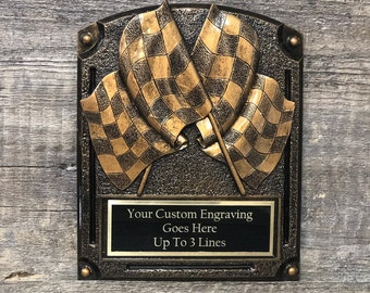 Car Show Trophy Checkered Flag Racing Trophy Race Flag Trophy Best Time ...
