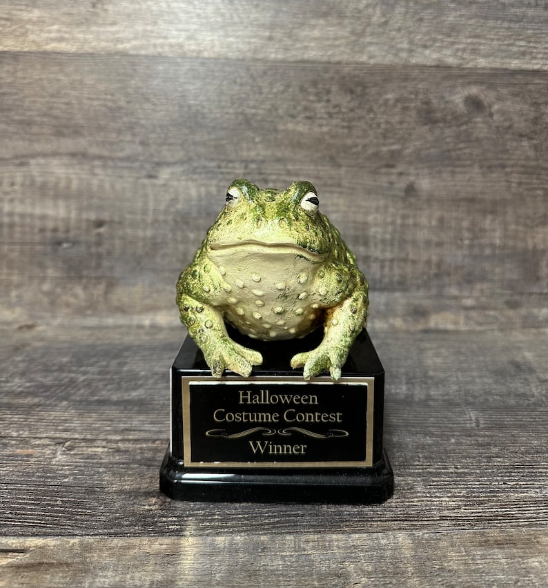 Halloween Trophy Frog Toad Trophy Scariest Costume Pumpkin Carving ...