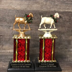 GOAT Trophy Greatest of All Time Corporate Award Trophy Employee of the ...