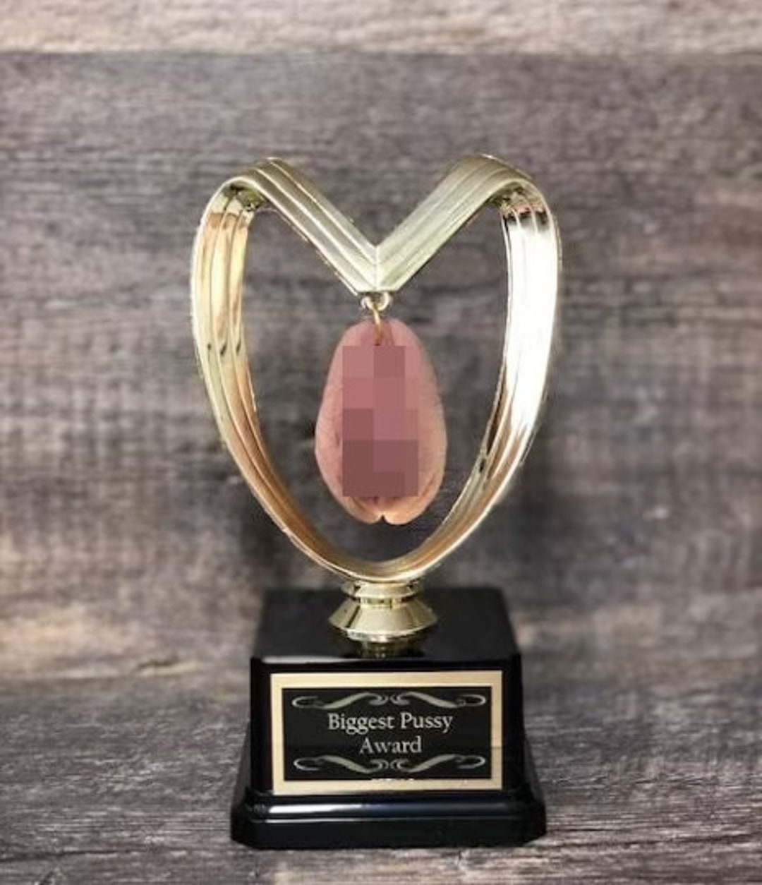 HAIRY Vagina Fantasy Football Loser Trophy Last Place FFL Sacko Trophy Biggest Pussy Funny ...