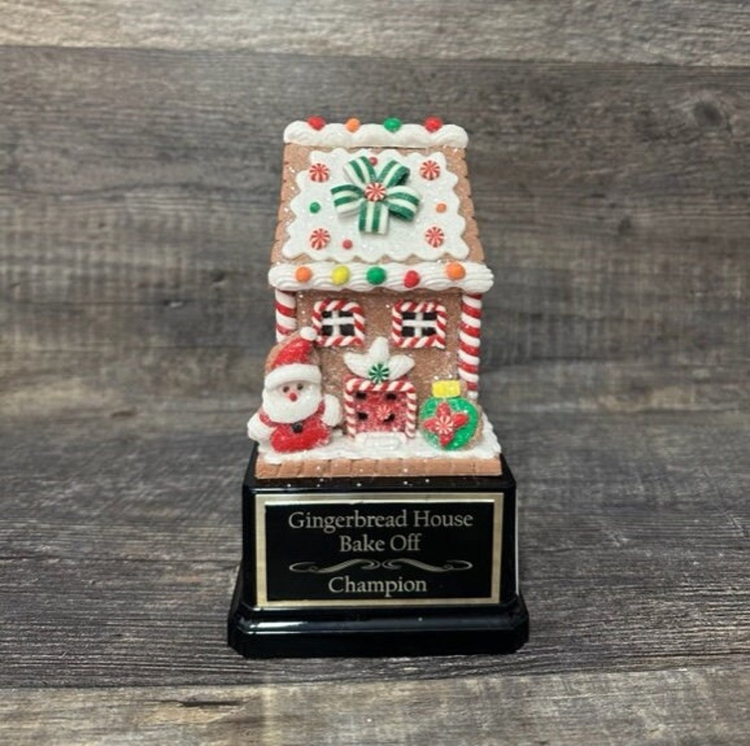 Christmas Trophy Gingerbread House Cookie Decorating Champion Bake off ...