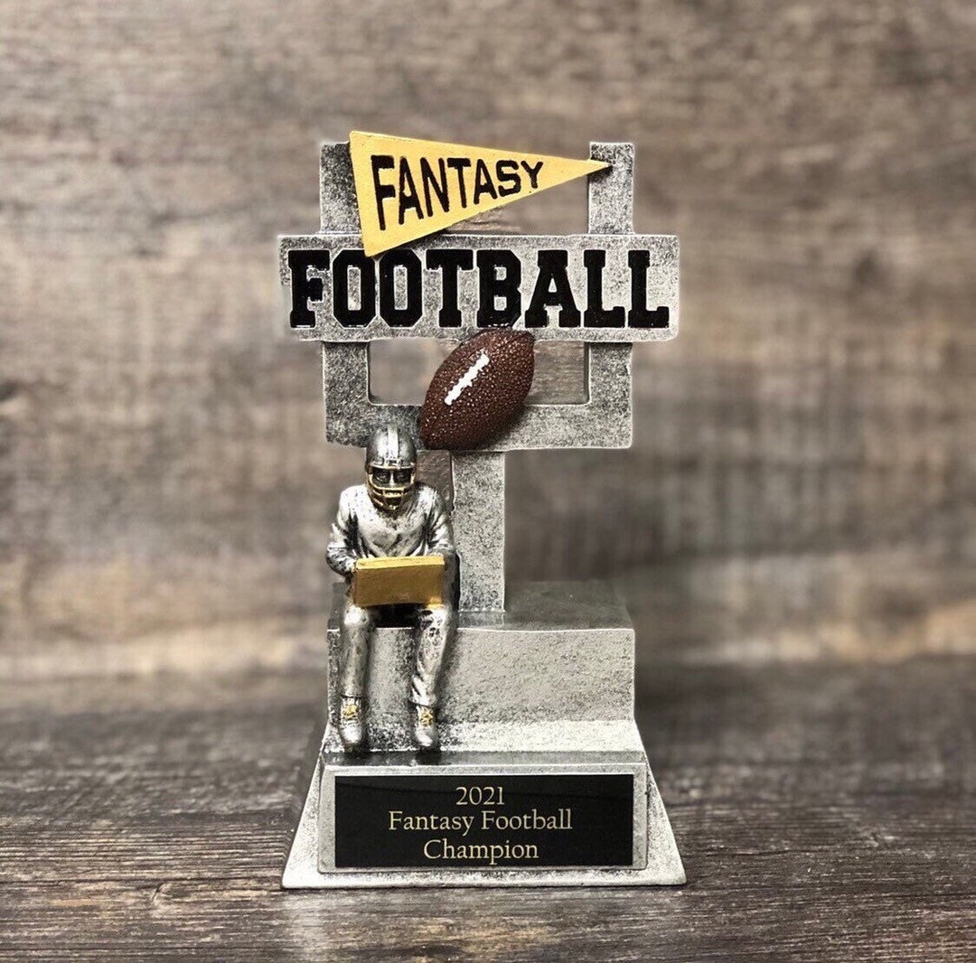 Fantasy Football League Trophy FFL Goal Post Arm Chair Quarterback ...