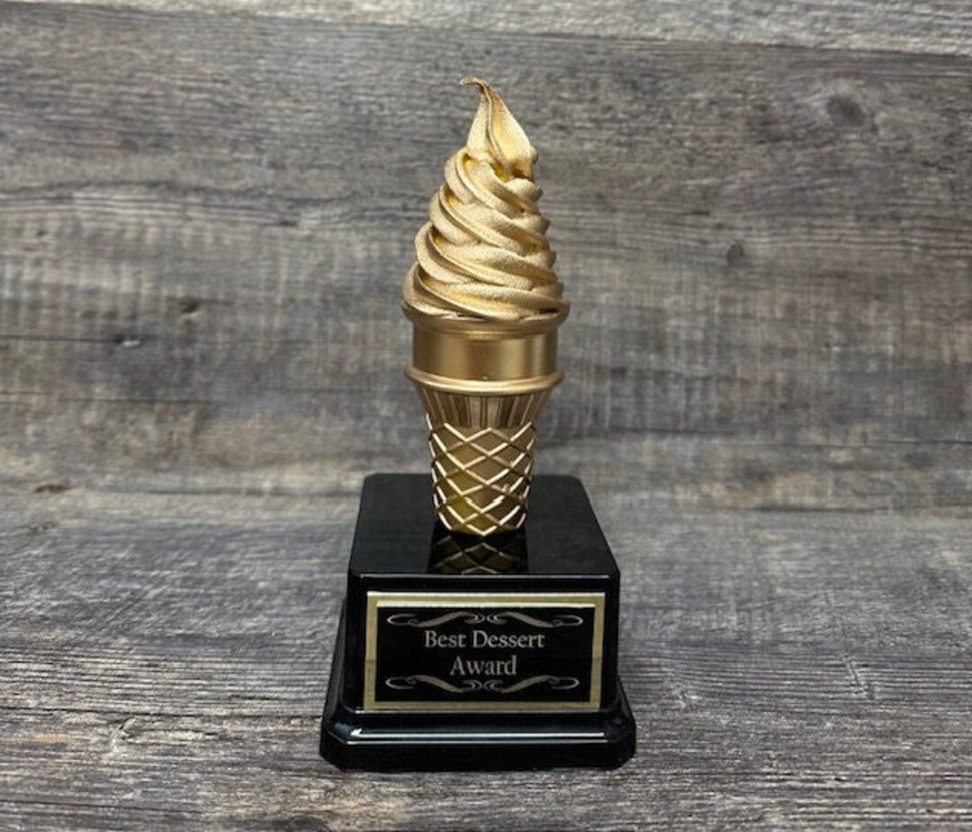 Golden Ice Cream Cone Trophy Best Dessert Trophy Competition Trophy ... Golden Ice Cream Cone Trophy Best Dessert Trophy Competition Trophy ...