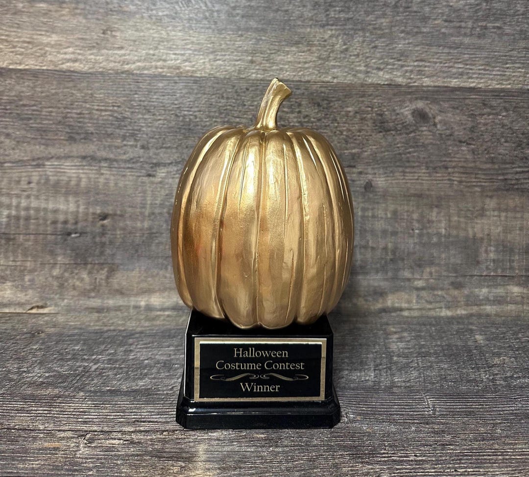 Halloween Trophy Golden Pumpkin Gold Pumpkin Carving Contest Jack O ...