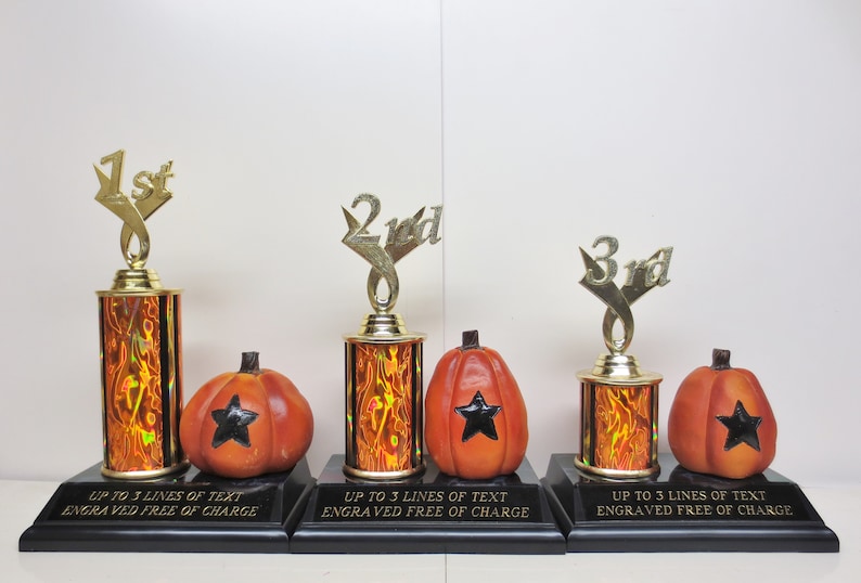 Halloween Trophy Trophies Pumpkin Carving Contest Best Costume Contest ...