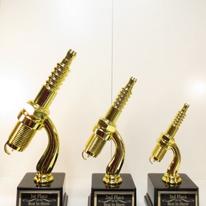 Car Show Trophies Set of 3 Spark Plug Trophy Racing Trophy 12" 10" and ...