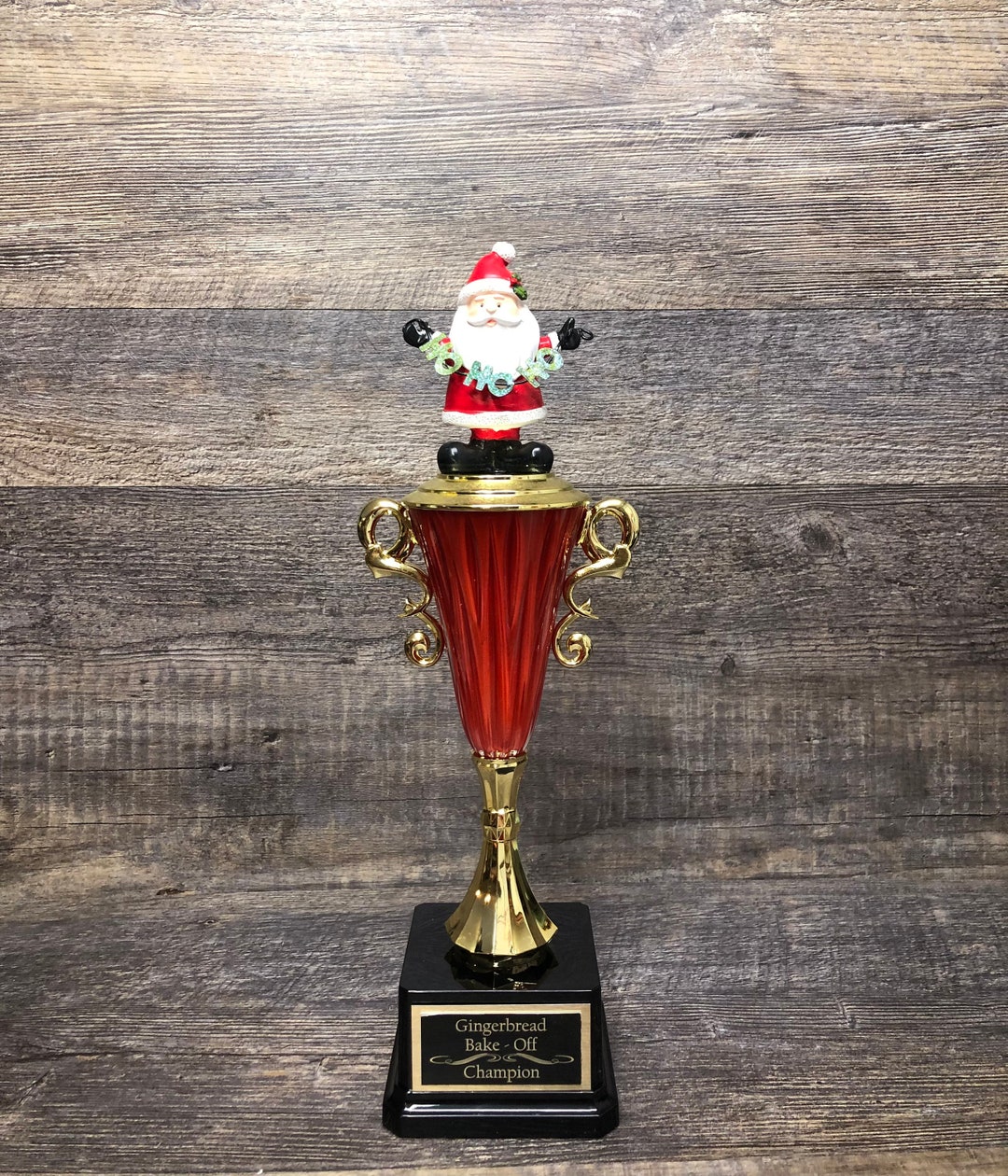 Christmas Santa Trophy Trivia Night Trophy Gingerbread Decorating ...