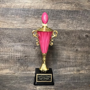 Powder Puff Football Trophy Etsy